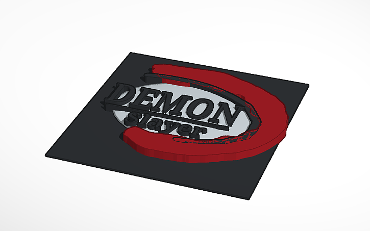 3D design demon slayer logo - Tinkercad
