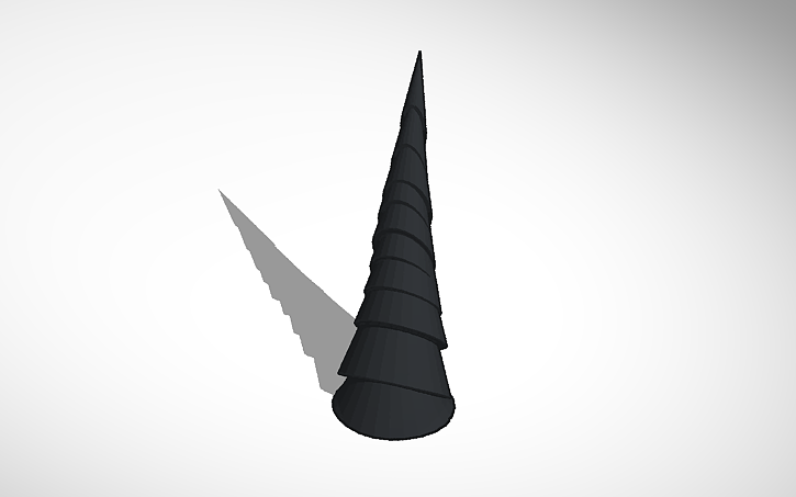 3D design dragon horns - Tinkercad