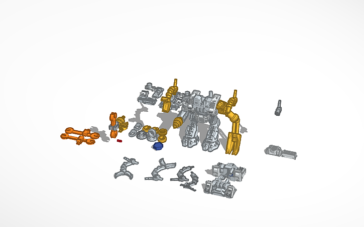 3D design Modular Mech Construction Set - Tinkercad