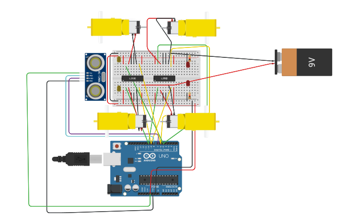 Circuit design motor - Tinkercad