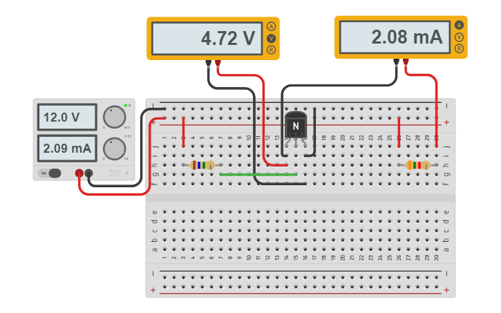 Circuit Design Fixed Bias Tinkercad