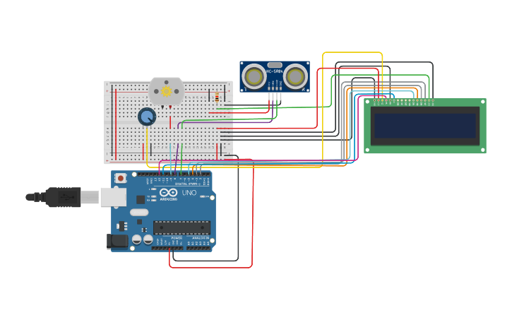 Circuit design Smart Water Tank | Tinkercad