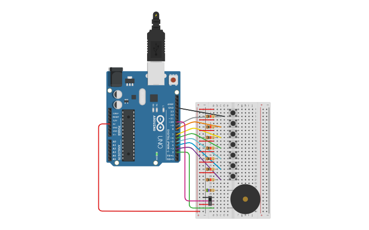 Circuit design Davide Perone-Tastiera Musicale con Arduino + modifica ...