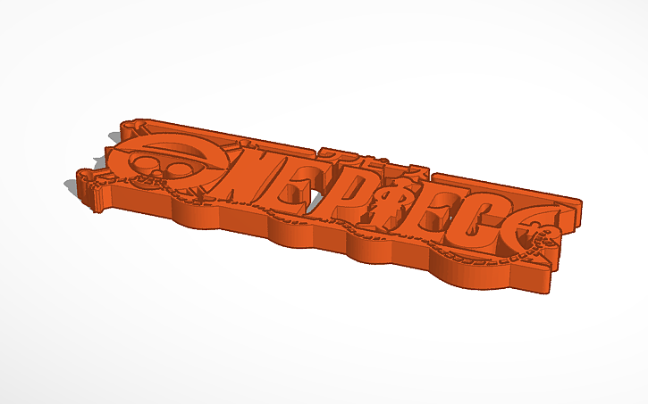 3D design the one piece is real - Tinkercad