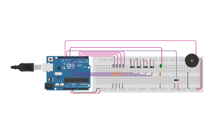 Circuit design Memory Game - Tinkercad