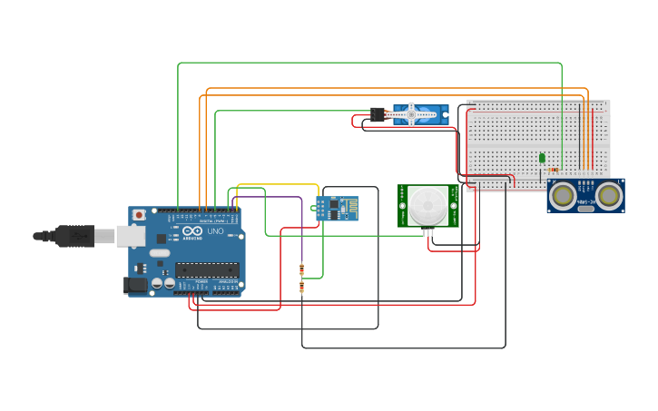 Circuit design IOT mini project - Tinkercad