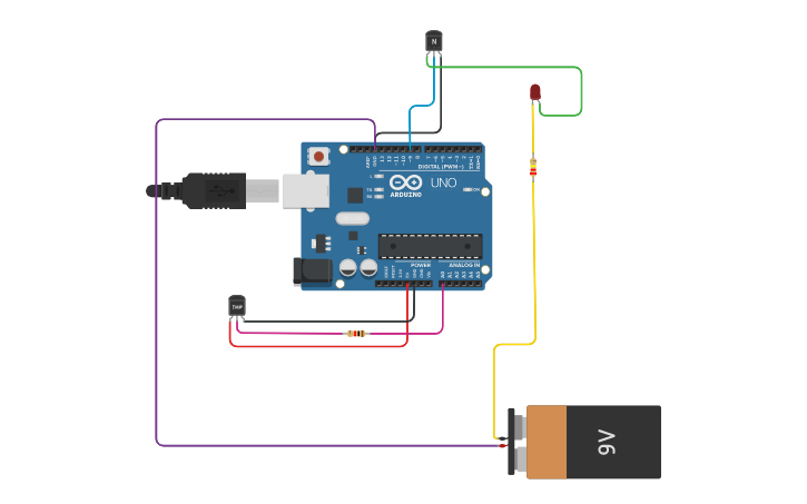 Circuit design Temperature Fan | Tinkercad