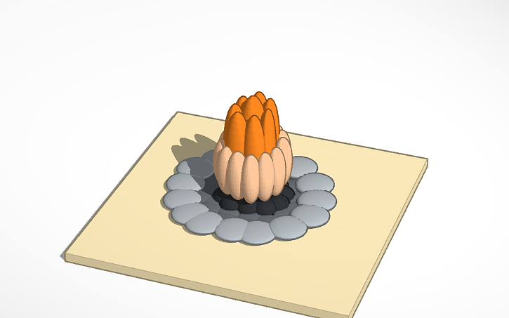 3D design bon fire | Tinkercad
