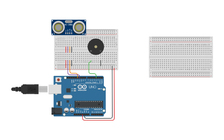 Circuit design Sensor com buzzer - Tinkercad