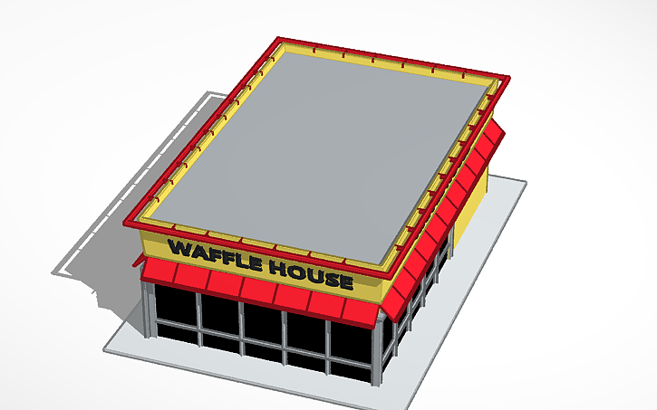 3D design Waffle House - Tinkercad