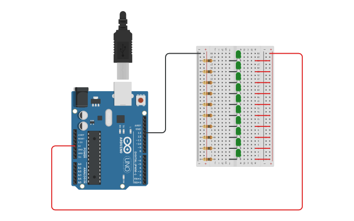 Circuit Design Blinking Led Tinkercad