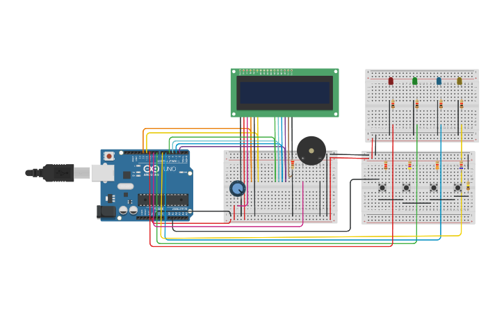 Circuit design Simon Game - Tinkercad
