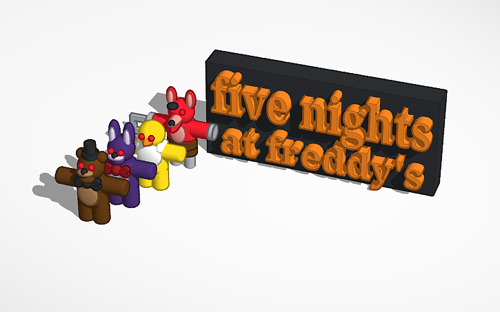 3D design fnaf movie poster 1 - Tinkercad