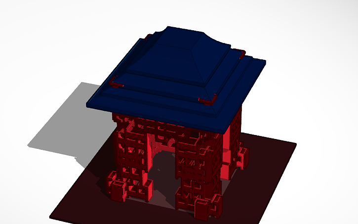 3D design Chinese Pagoda - Tinkercad