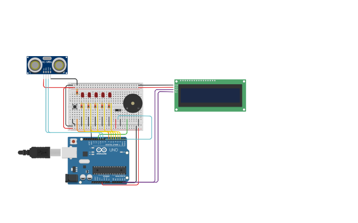 Circuit design Exercise Circuit: Reps Counter and Agility Measure Using Arduino - Tinkercad