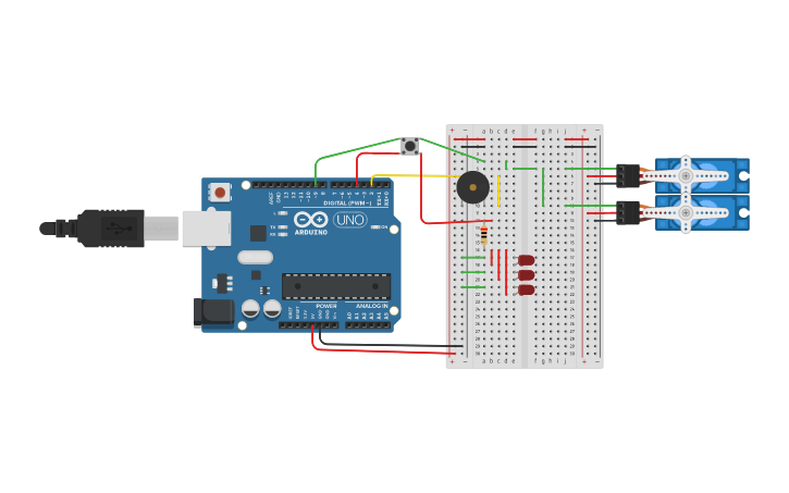 Circuit design animatronics design - Tinkercad