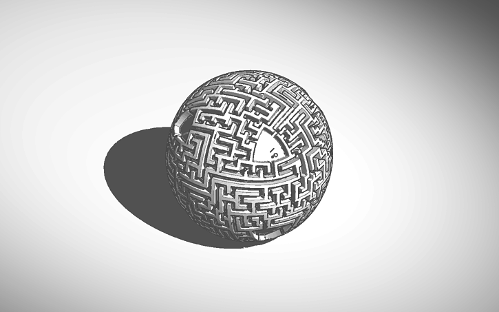 3D design maze ball - Tinkercad