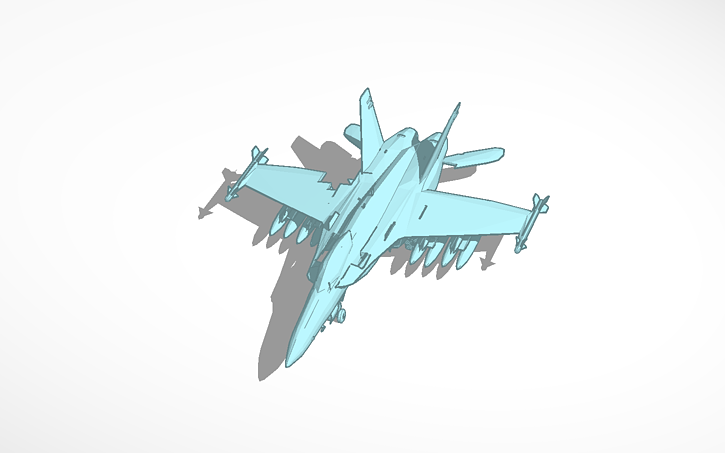 3D design Fighter Plane - Tinkercad