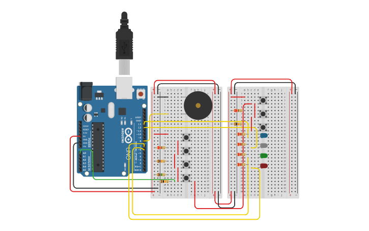 Circuit Design Project 7 Keyboard Instrument Mod 2 Tinkercad