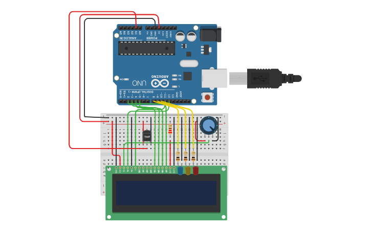 Circuit design ex4: 18eucs008 Weather monitoring system - Tinkercad