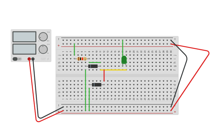 Circuit design test and gate-Diode | Tinkercad