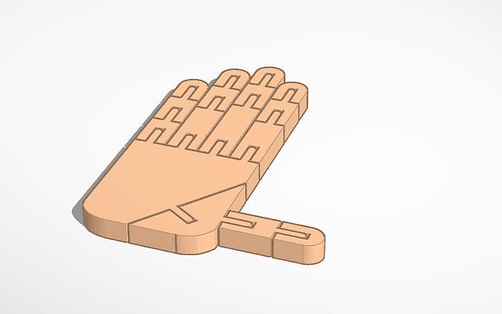 3D design mechanic 3d print hand - Tinkercad