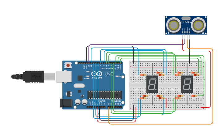 Circuit Design Distance Measurement Circuit Tinkercad