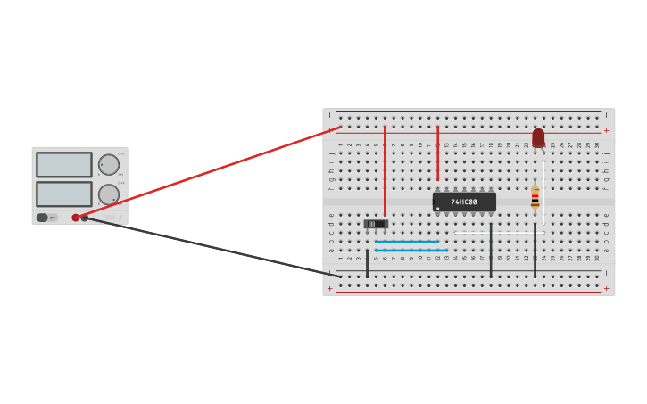 Circuit design NOT GATE USING NAND GATE | Tinkercad