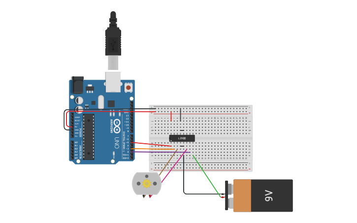 Circuit Design Ponte H Com Ci Tinkercad