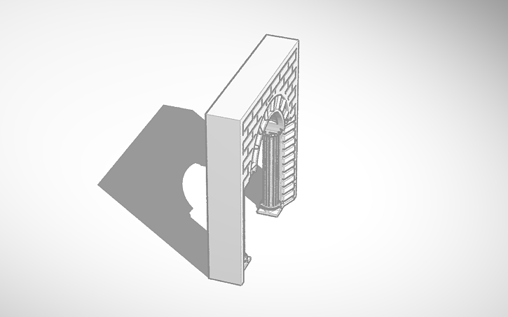 3D design white arch - Tinkercad
