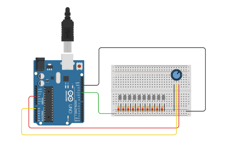 Circuit design Nguyen_Dinh_Loc_bientro_10leds_cung_sang - Tinkercad