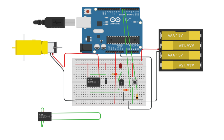 Circuit design Copy of Relay Level one - Tinkercad