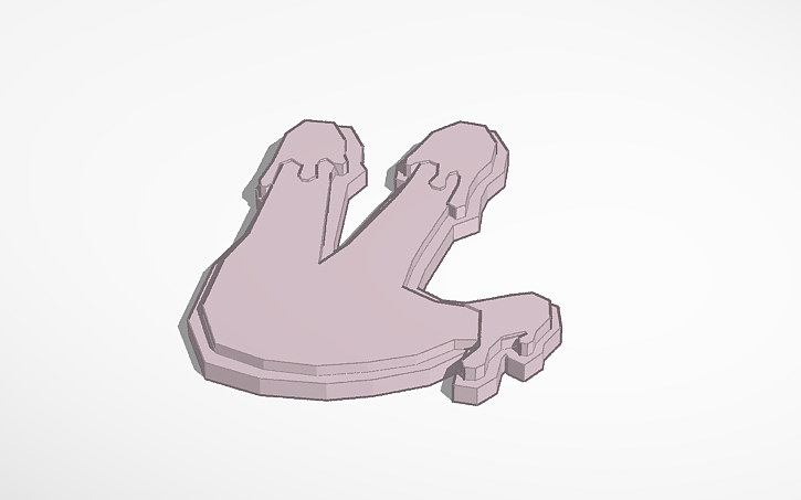 3D design Finger Painter Badge - Tinkercad