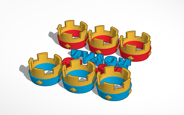 3D design Clash Royal Crowns | Tinkercad