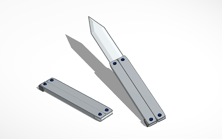 3D design butterfly knife - Tinkercad