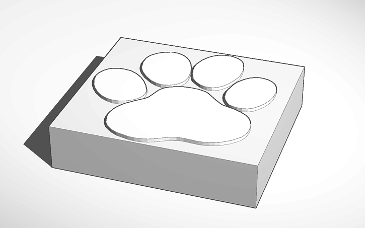 3D design Tiger Paw - Tinkercad