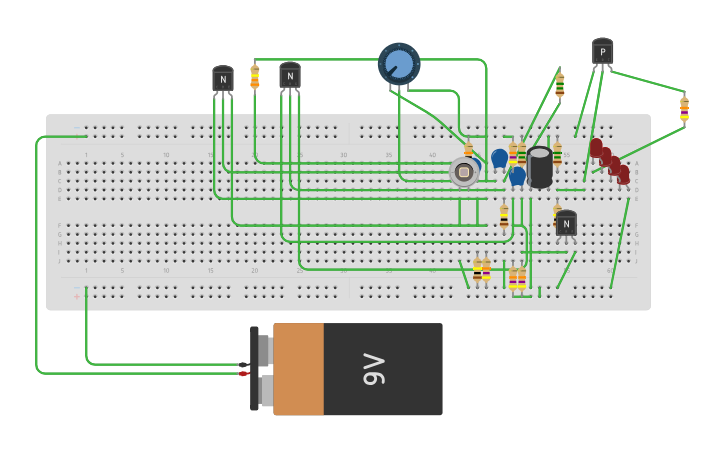 Circuit design Sound To Light Kit - Tinkercad