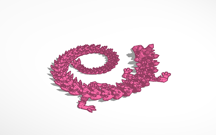 3D design Copy of crystal dragon - Tinkercad