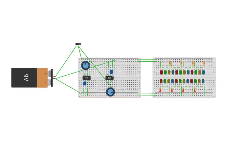 Circuit design Christmas Lights - Tinkercad