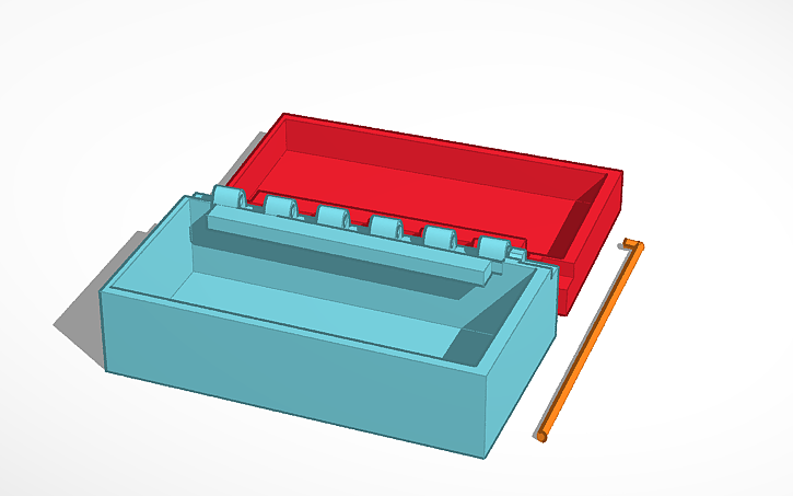 3D design hinged box working out tension issues - Tinkercad