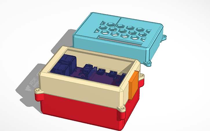 3D design Raspberry Pi 4B UPS 18650 Lite Case - Tinkercad