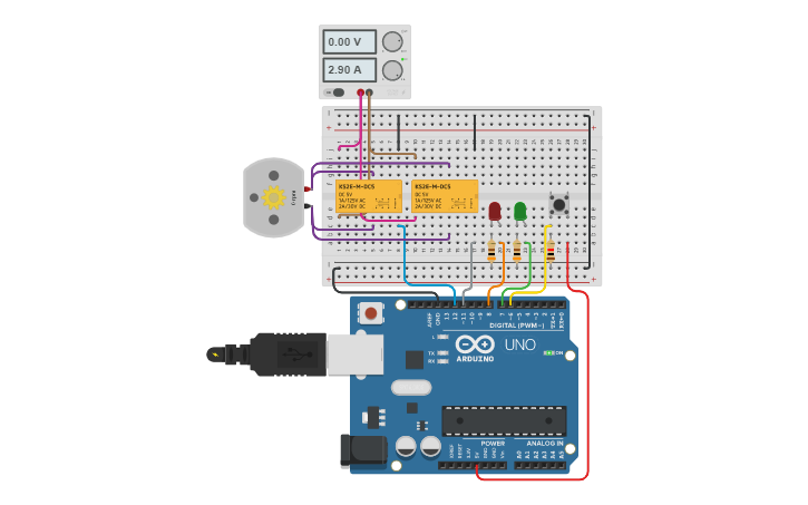 Circuit design Puntos_PC2_Intro Mecatronica_La Cruz | Tinkercad