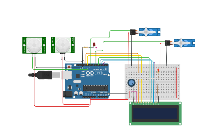 Circuit Design Arduino Visitor Counting Tinkercad 0708