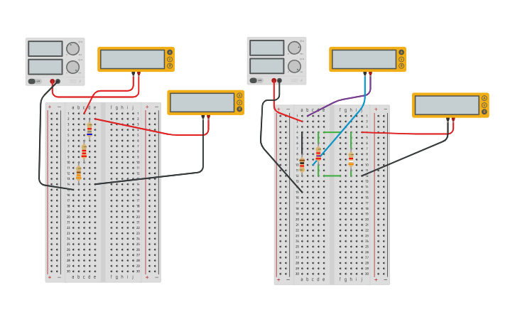 Circuit design Series - Parallel Comparison 2023 - Tinkercad