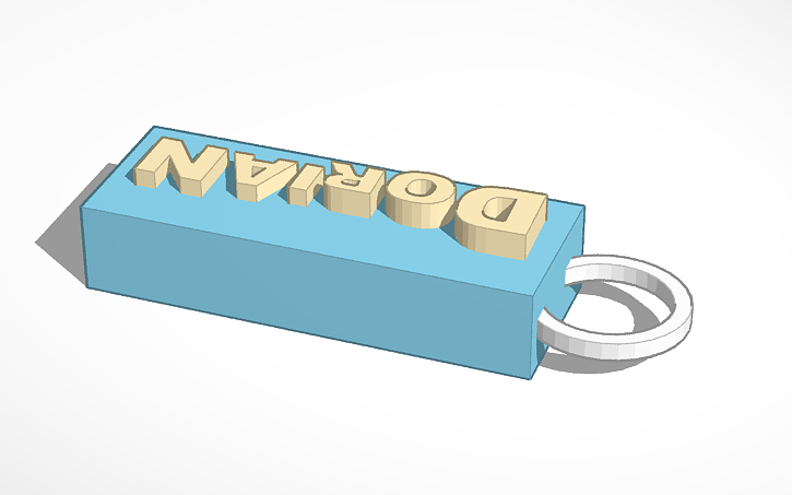 3D design keychain - Tinkercad