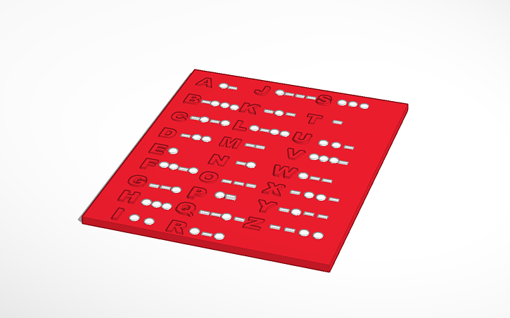 3D design Copy of morse code - Tinkercad