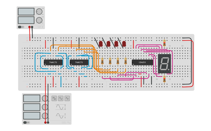 Circuit design final project jk flip flop - Tinkercad