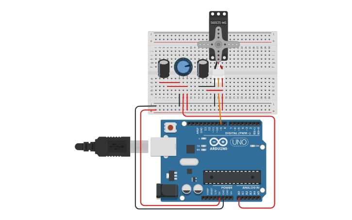 Circuit design Exercise 8. Servo Motor. | Tinkercad