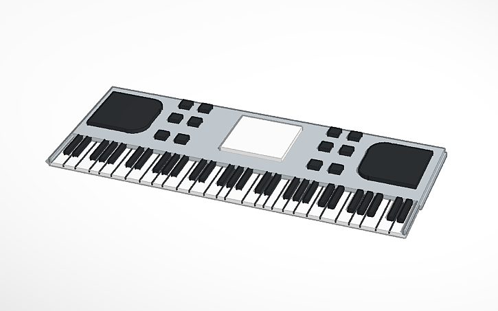 3D design piano - Tinkercad