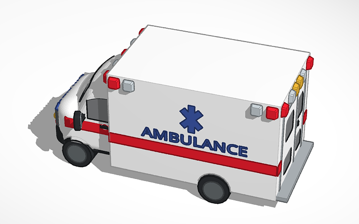 3D design Ambulance - Tinkercad